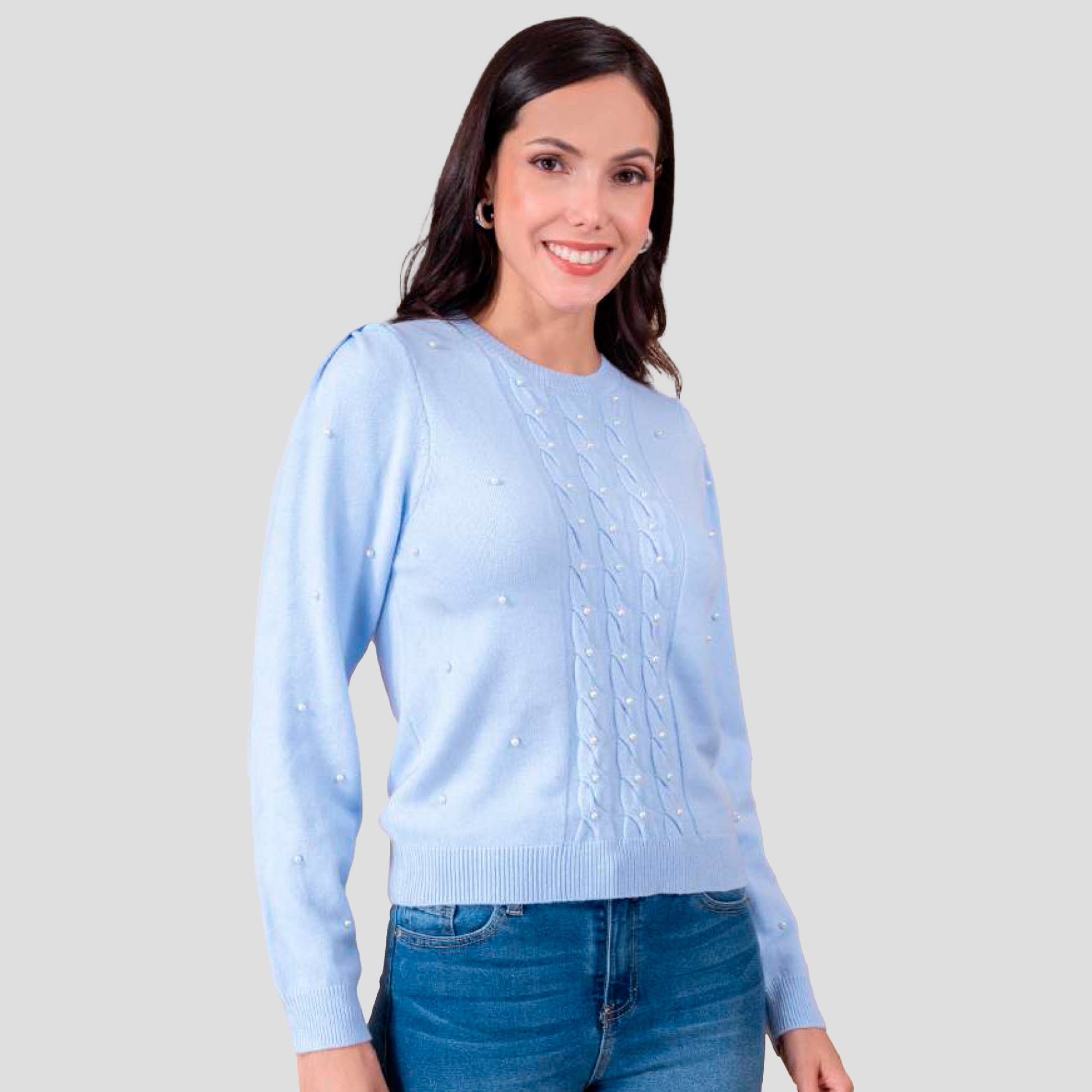 Sueter Cerrado con Perlas Aspik ANP-2441