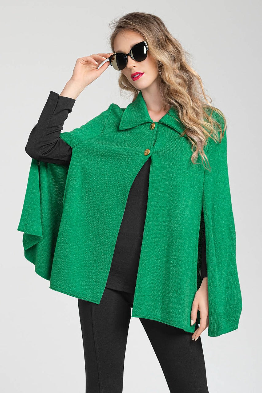 Capa con cuello y botones Cherry 5539